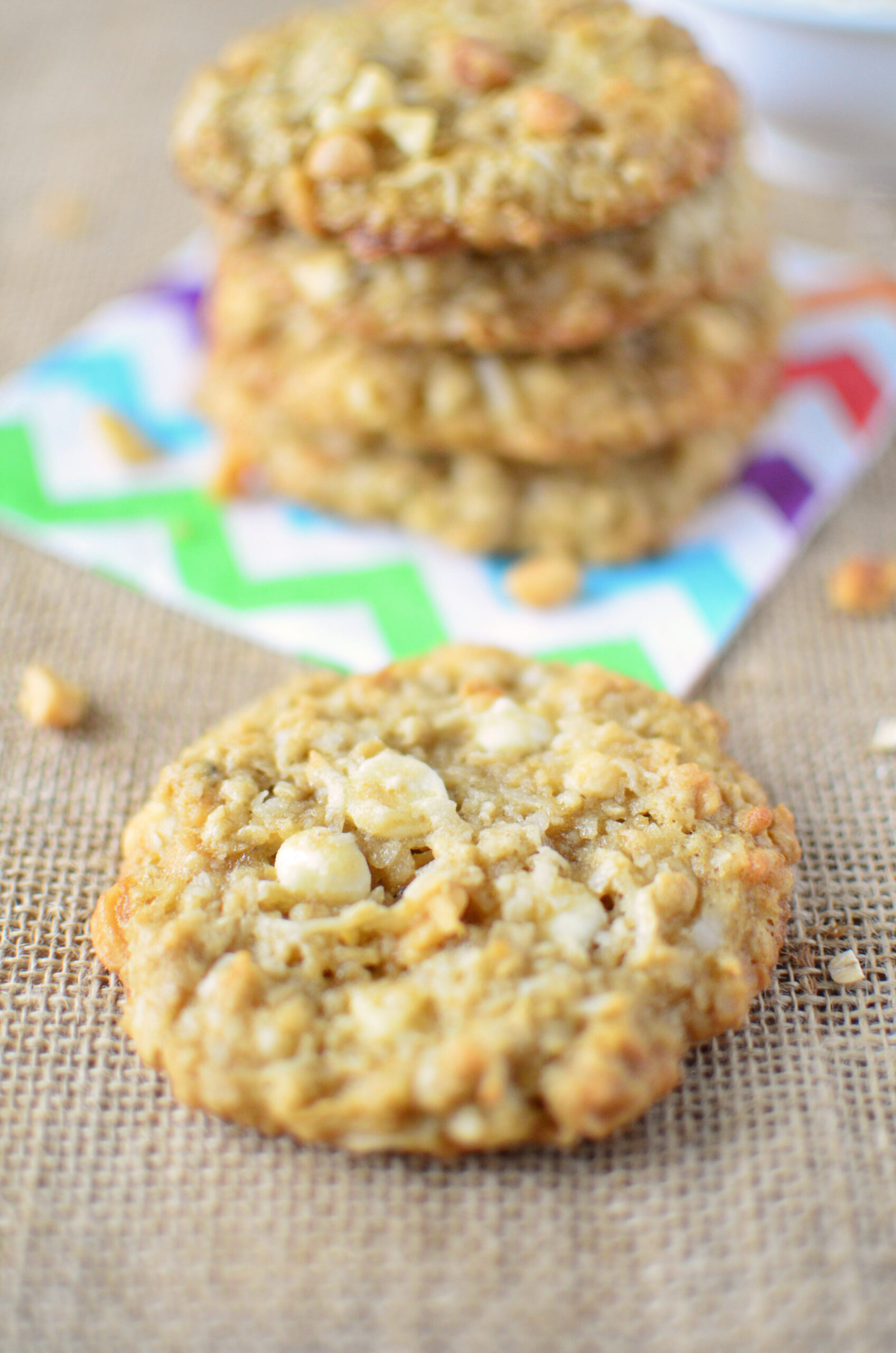 Oatmeal Coconut Vanilla Chip Cookies tall 2 - Simple, Sweet & Savory
