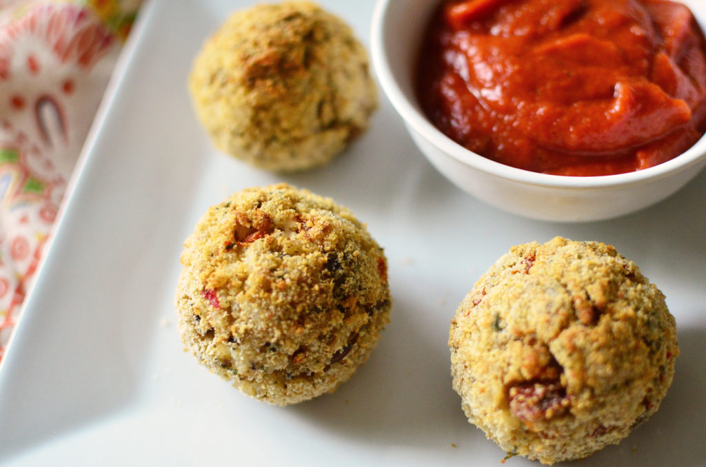 Mushroom Mozzarella Risotto Balls - Simple, Sweet & Savory